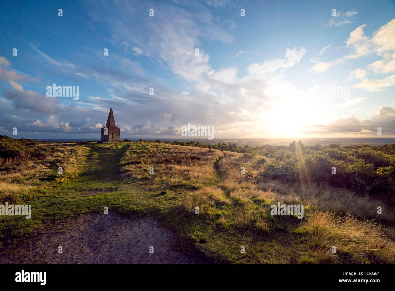Beautiful British Landscape Sunset Stock Photo - Alamy