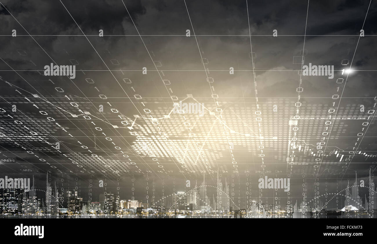 Digital image of bottom view of tall skyscraper Stock Photo - Alamy