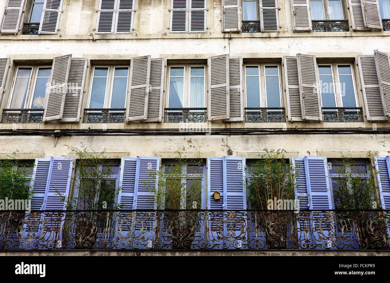 Facade in Lons-le-Saunier capital of Jura department - préfecture (39 ...
