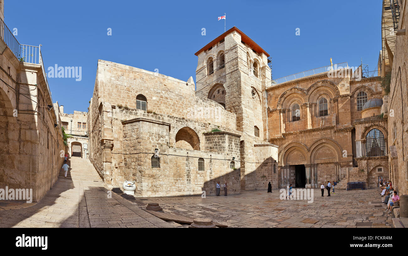 Panorama of the Church of the Holy Sepulchre - church in Christian ...