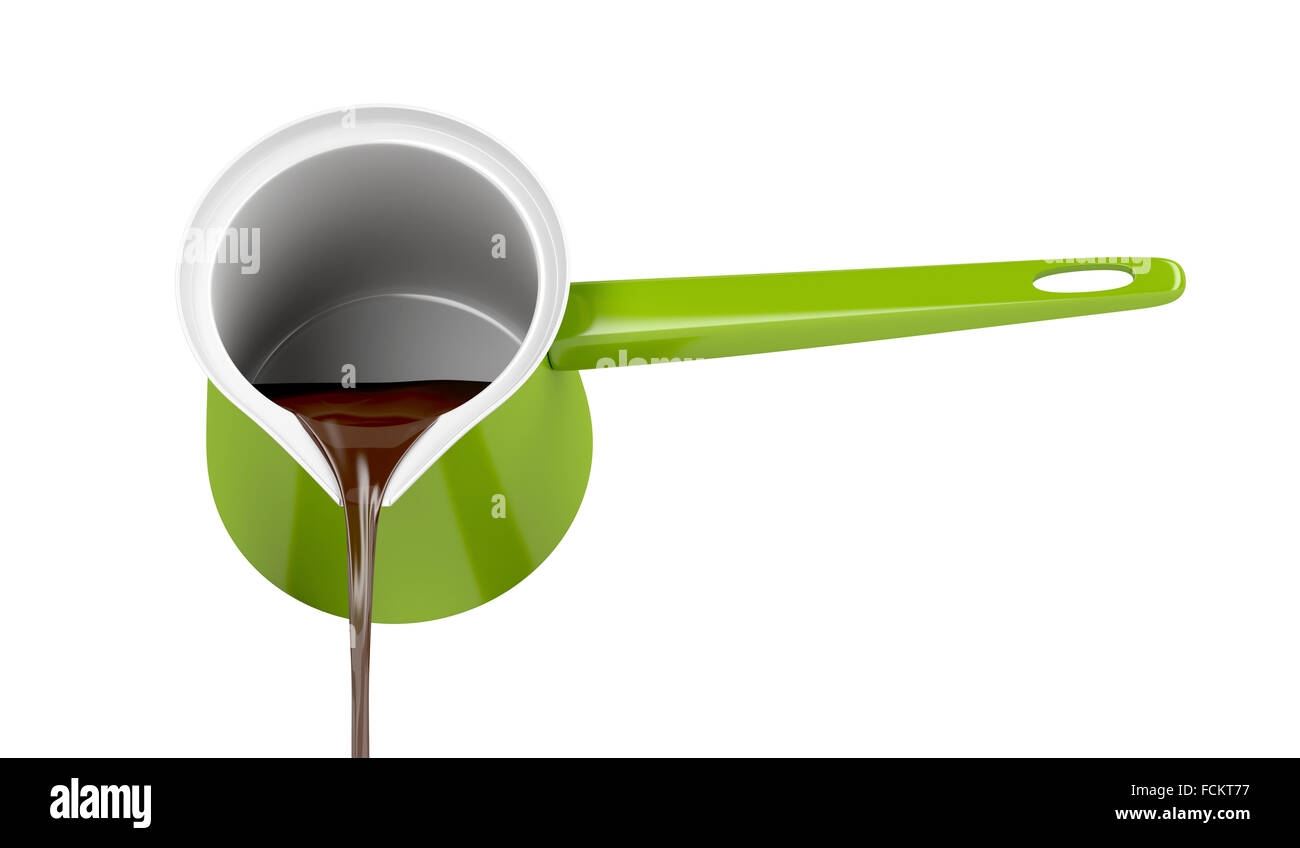 Pouring black coffee from Cut Out Stock Images & Pictures - Alamy