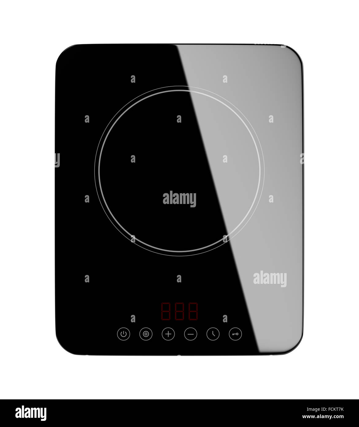 Top view of portable induction cooktop, isolated on white background ...