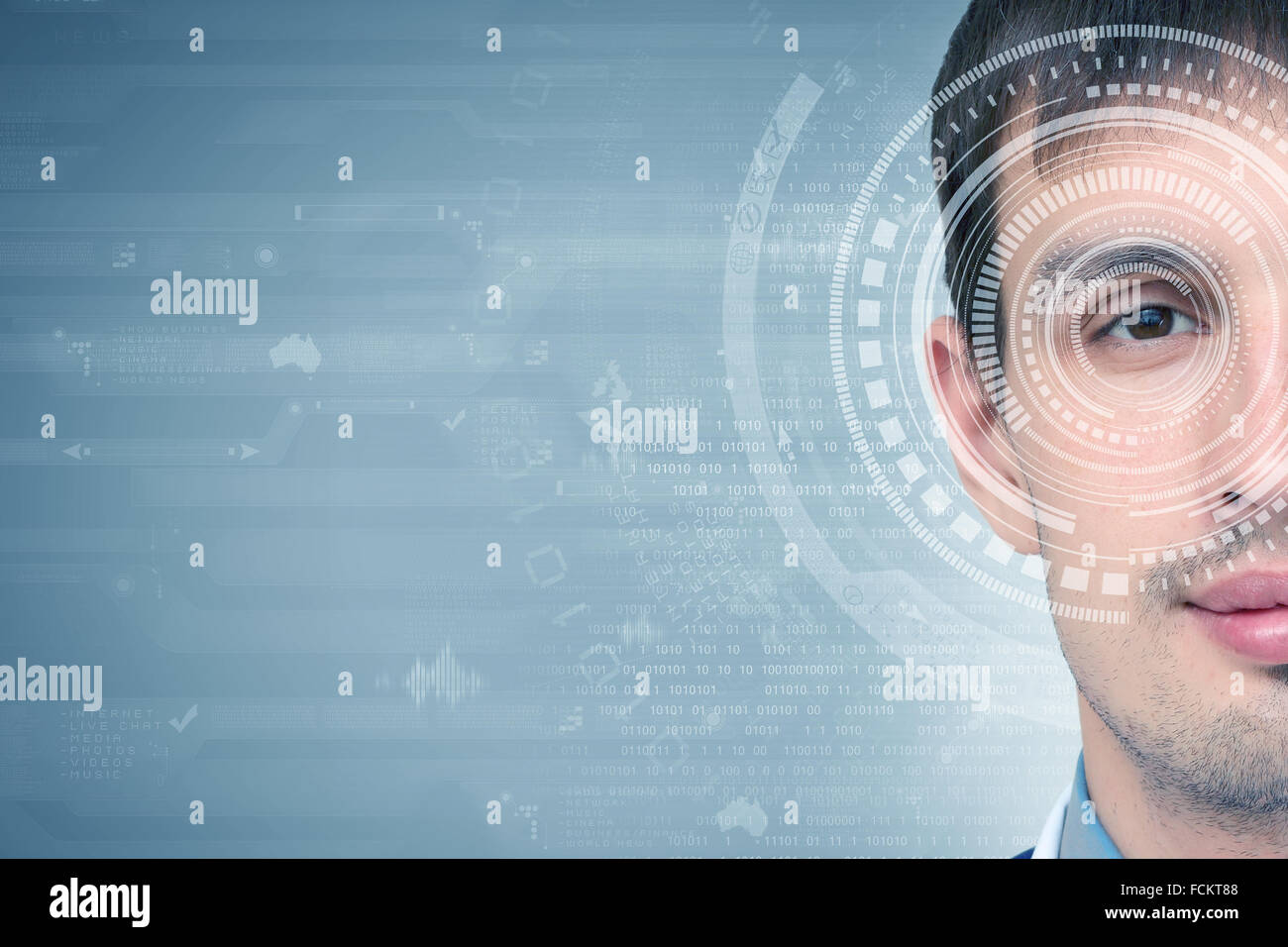 Man eye vision laser hi-res stock photography and images - Alamy