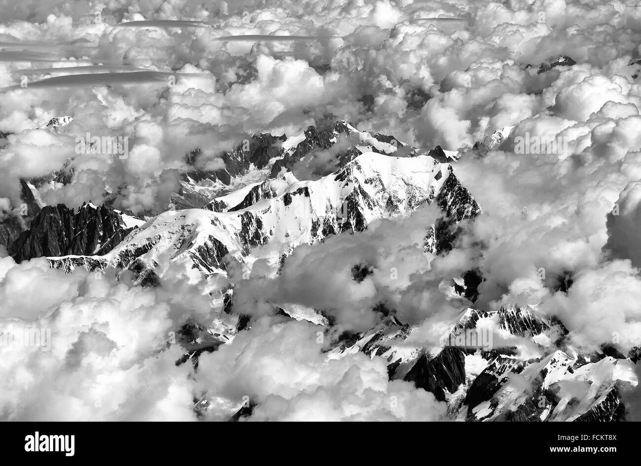 Landscape in the alps Black and White Stock Photos & Images - Alamy
