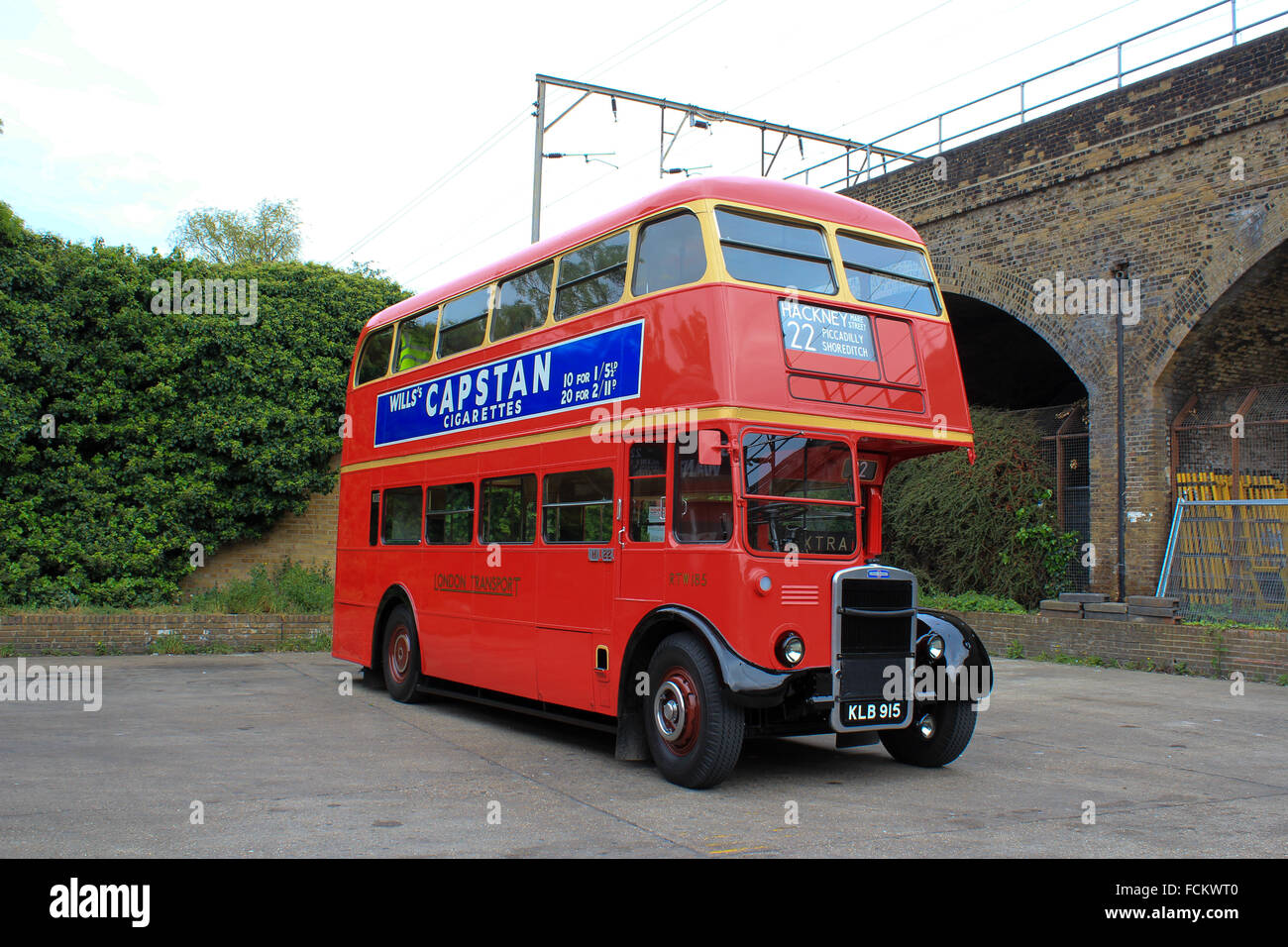 Routemaster Bus Cigarette Advertisement Stock Photo - Alamy