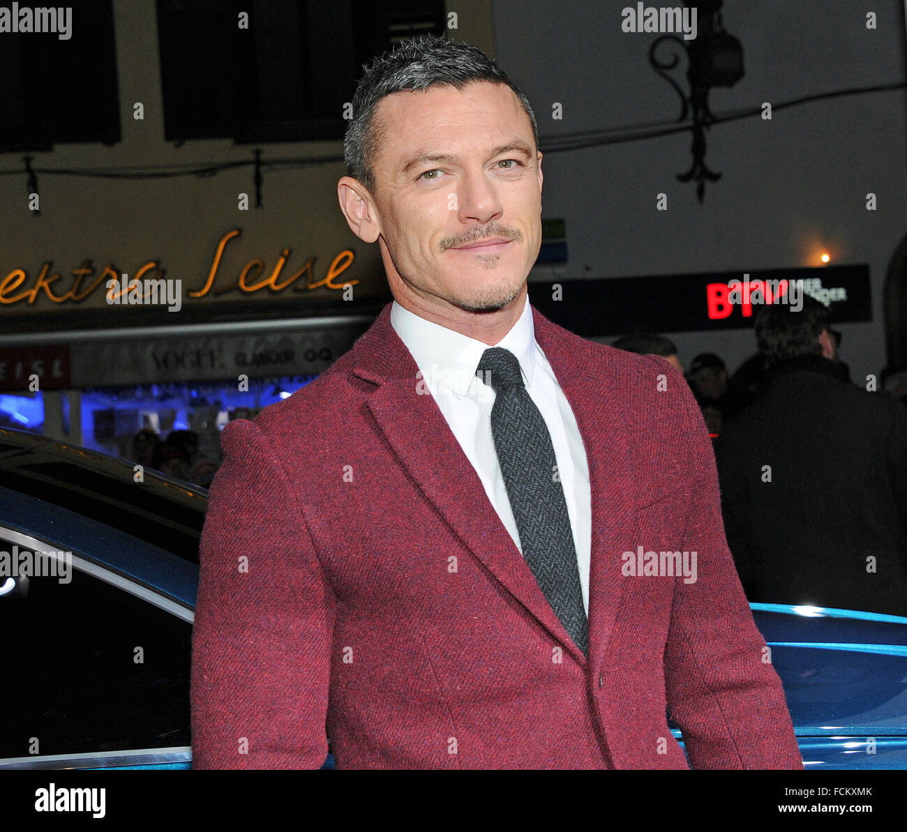 British actor Luke Evans arriving at "Audi Night" in Kitzbuehel ...