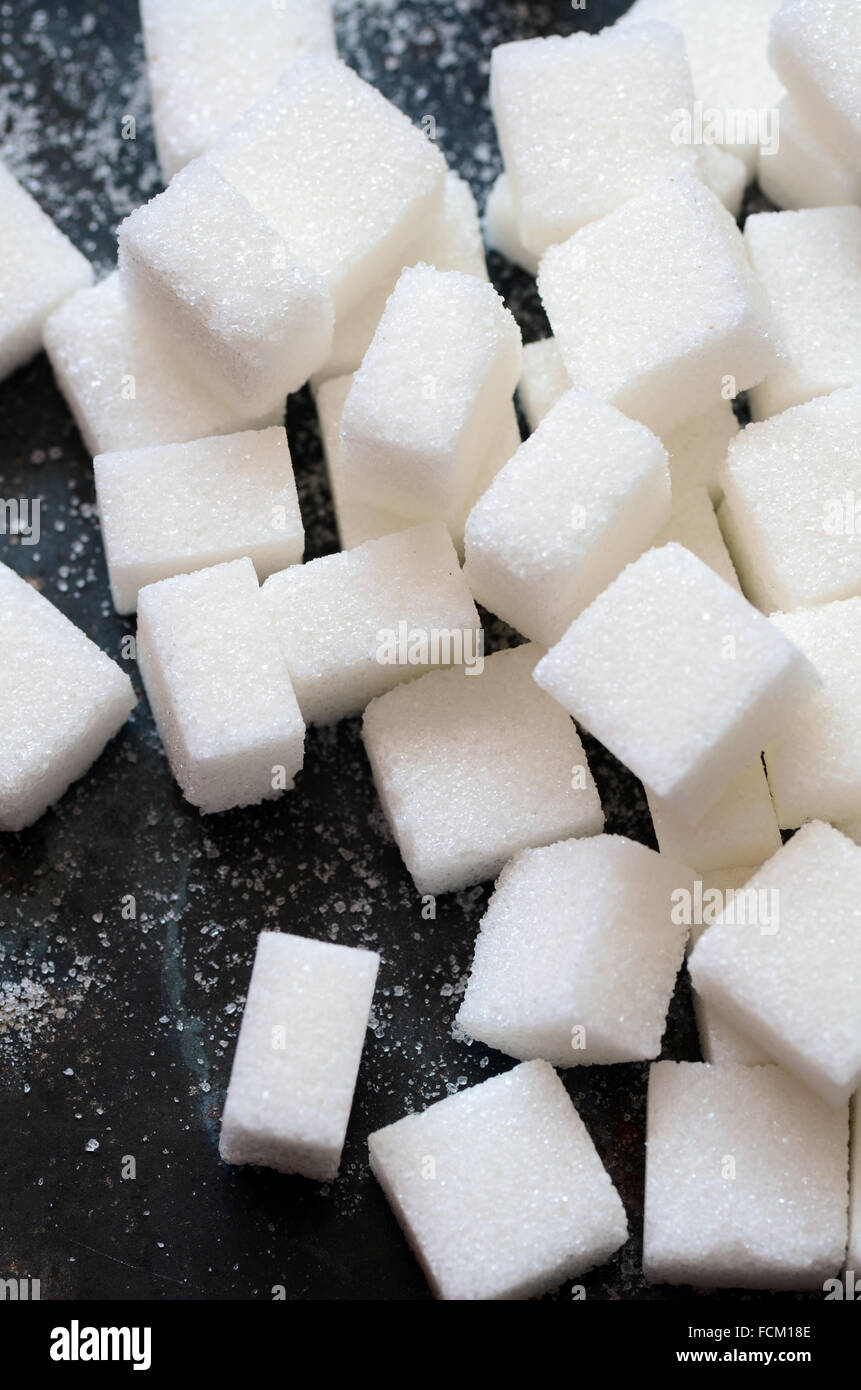close up image of white sugar cubes Stock Photo - Alamy