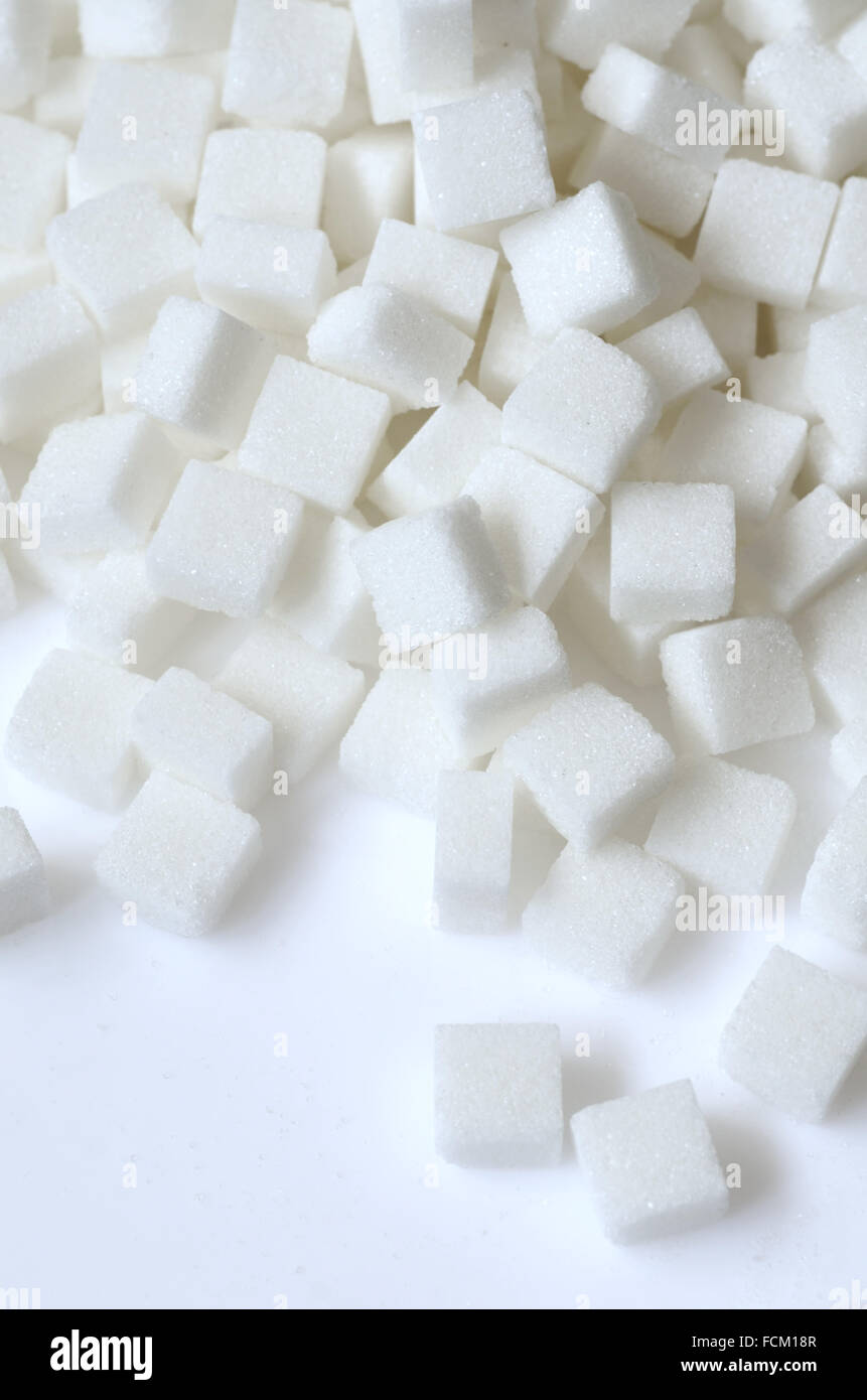 close up image of white sugar cubes Stock Photo - Alamy