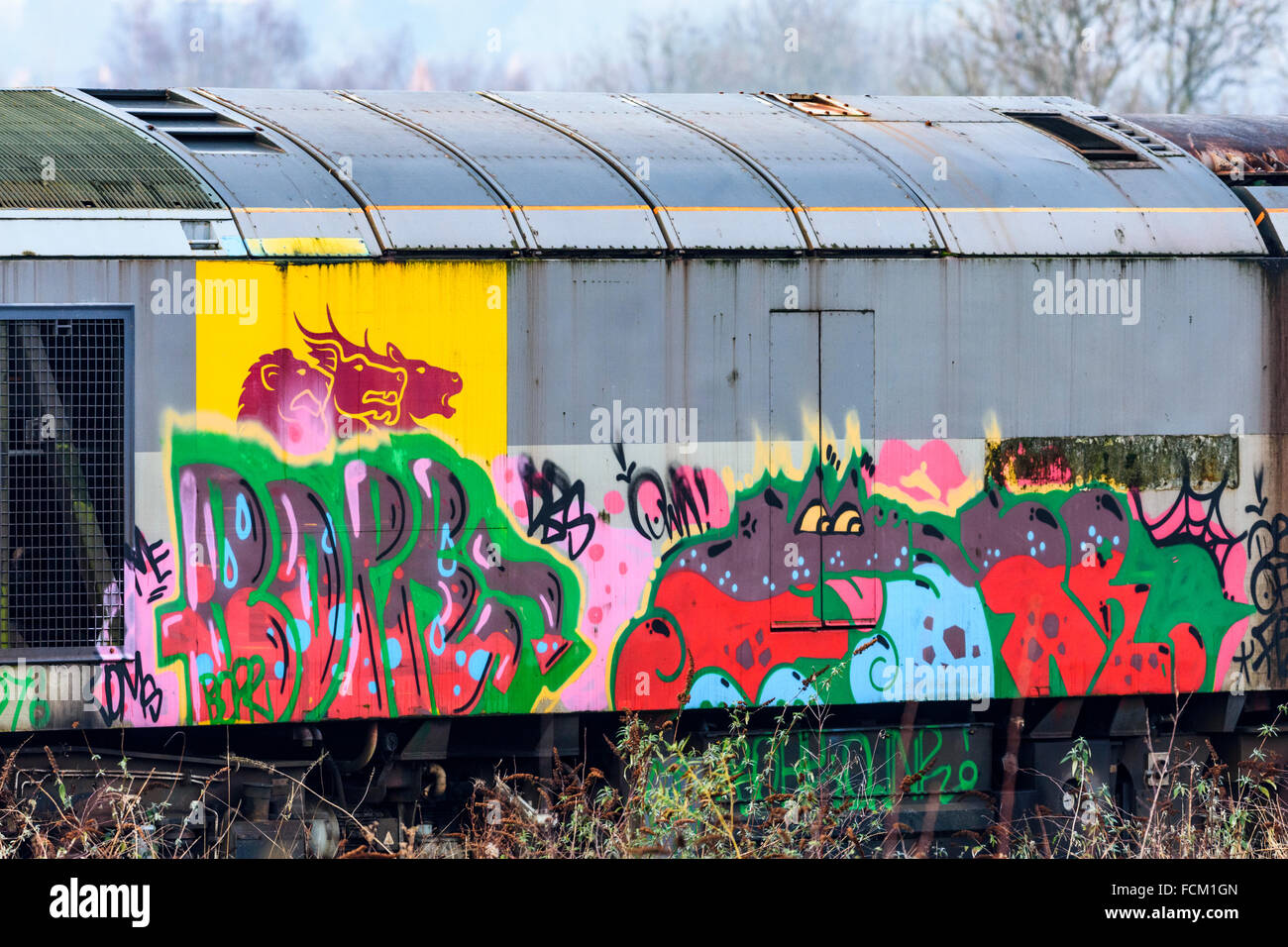 Train Graffiti Uk Stock Photos & Train Graffiti Uk Stock Images - Alamy