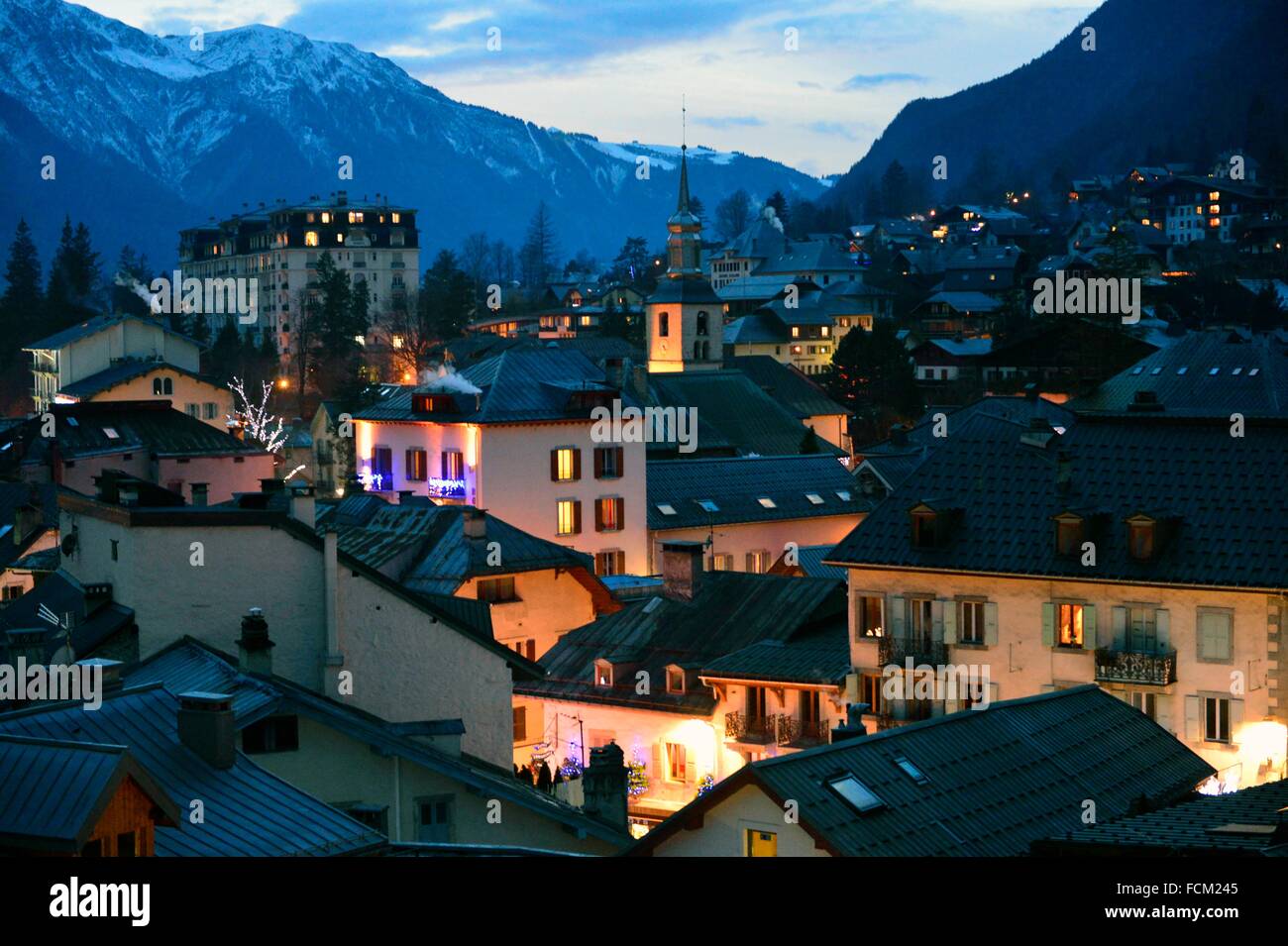 Snowy Mountain Night Background