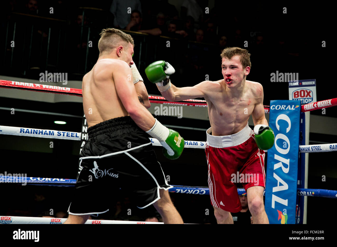 London, UK, 22nd January, 2016. A night of championship boxing at York ...