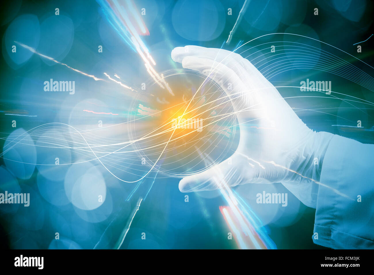 Close up of scientist hand holding tube with leaf Stock Photo - Alamy