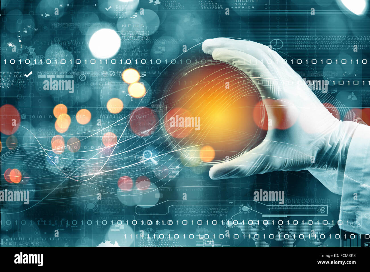 Close up of scientist hand holding tube with leaf Stock Photo - Alamy