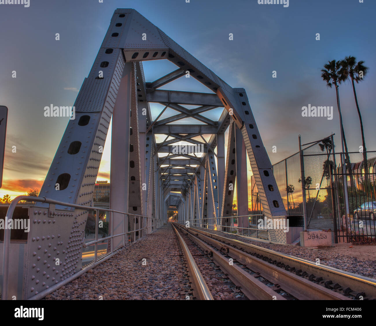 Close view of trestle bridge for trains Stock Photo - Alamy