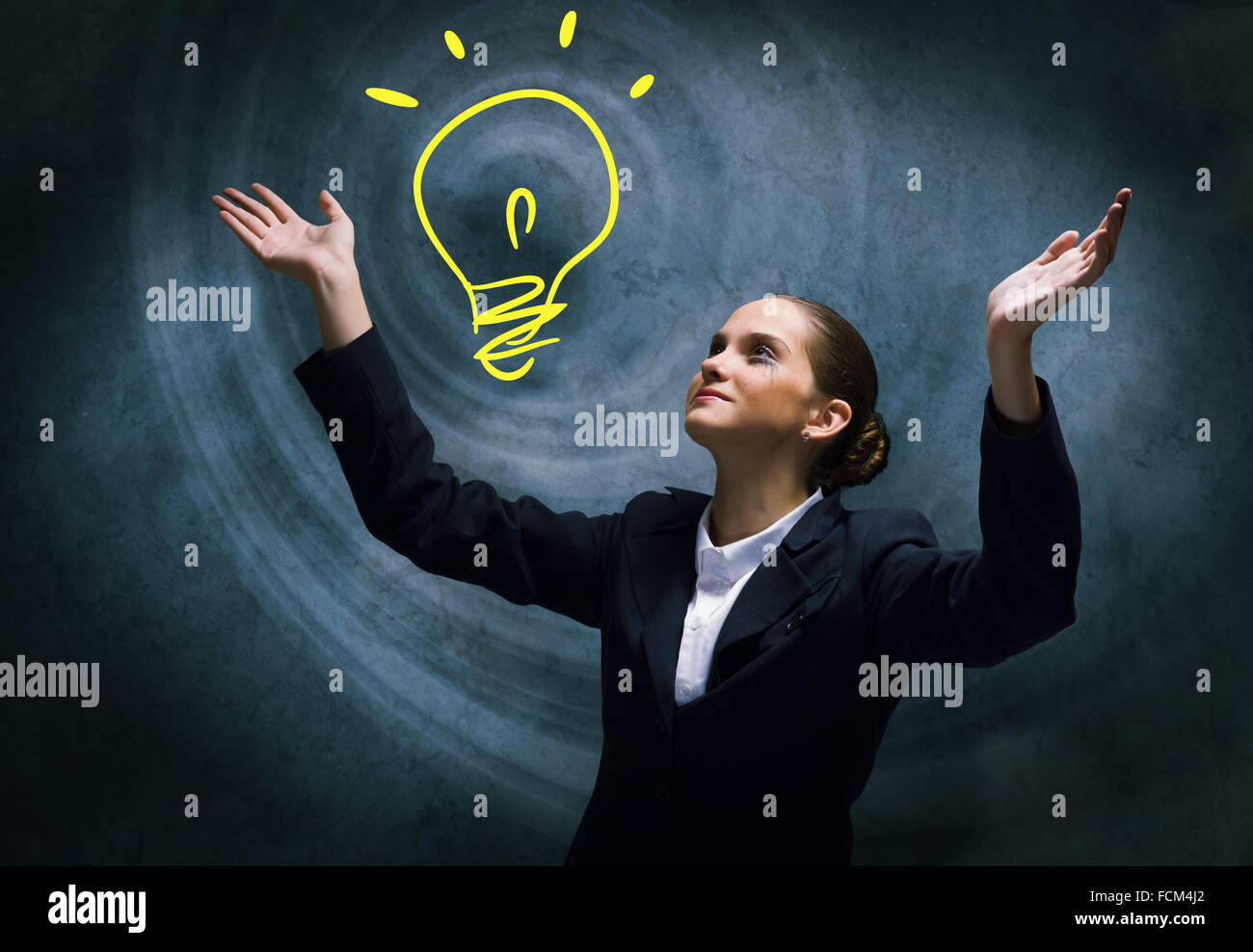 Young crying businesswoman not loosing faith in success Stock Photo - Alamy