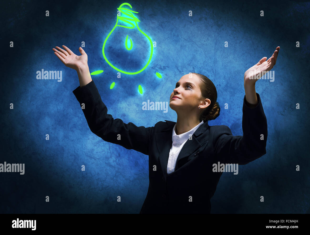 Young crying businesswoman not loosing faith in success Stock Photo - Alamy