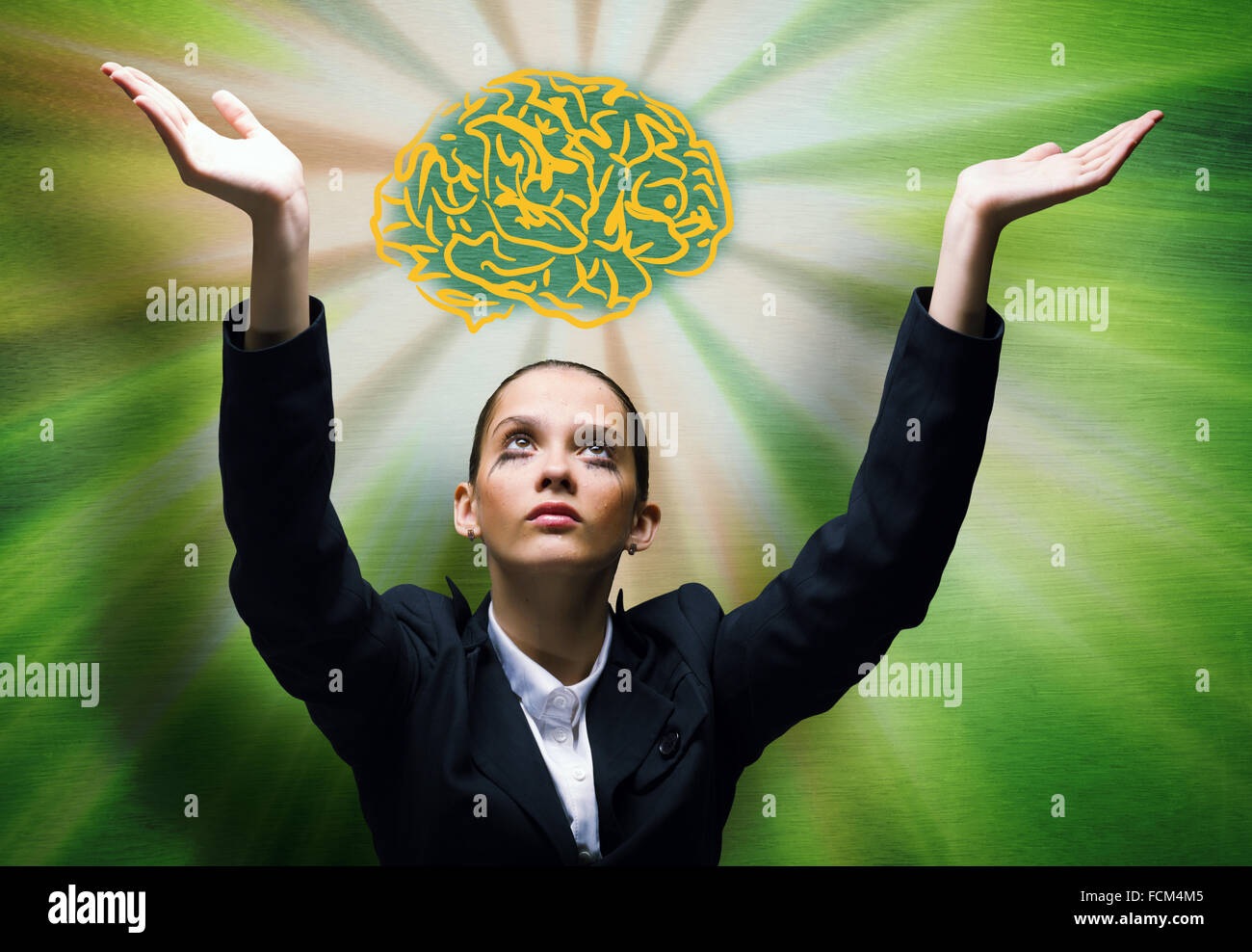 Young crying businesswoman not loosing faith in success Stock Photo - Alamy