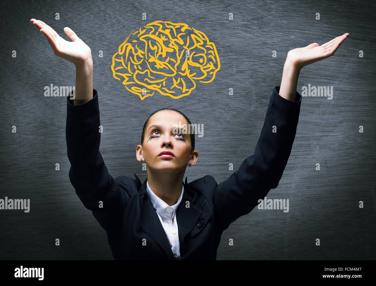 Young crying businesswoman not loosing faith in success Stock Photo - Alamy