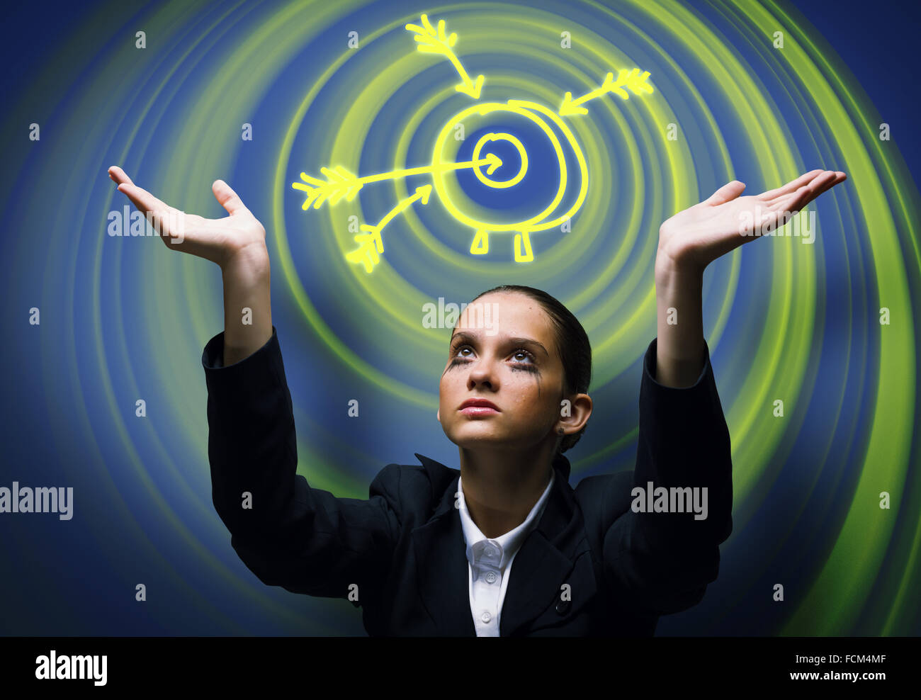 Young crying businesswoman not loosing faith in success Stock Photo - Alamy