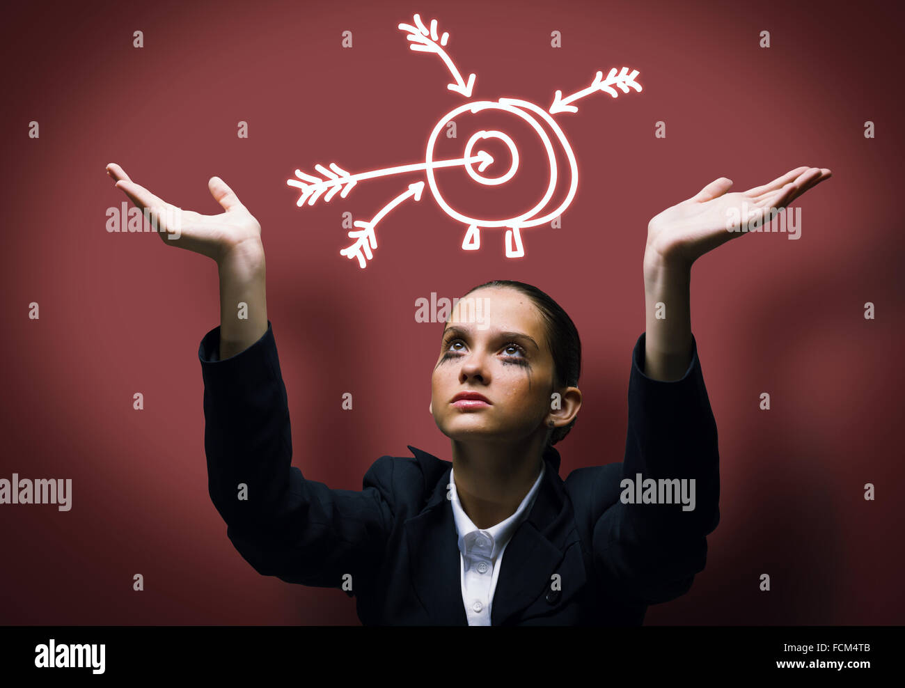 Young crying businesswoman not loosing faith in success Stock Photo - Alamy