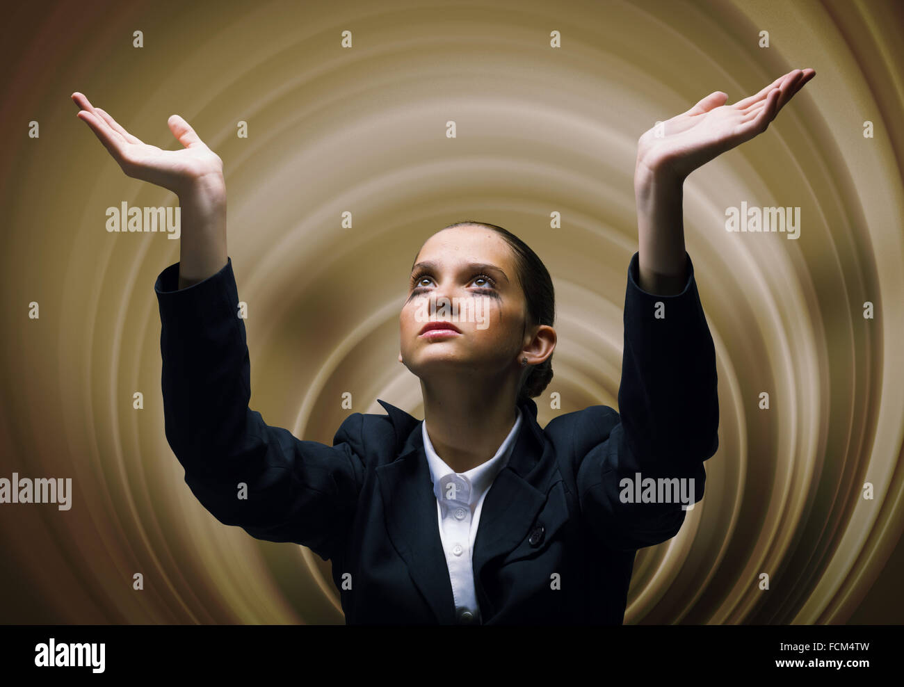 Young crying businesswoman not loosing faith in success Stock Photo - Alamy