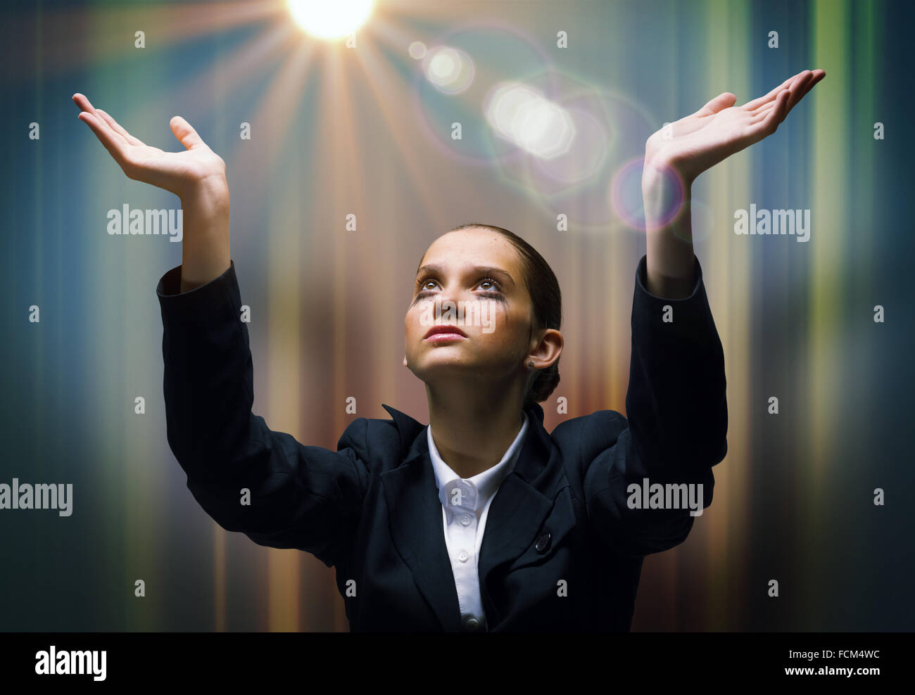 Young crying businesswoman not loosing faith in success Stock Photo - Alamy