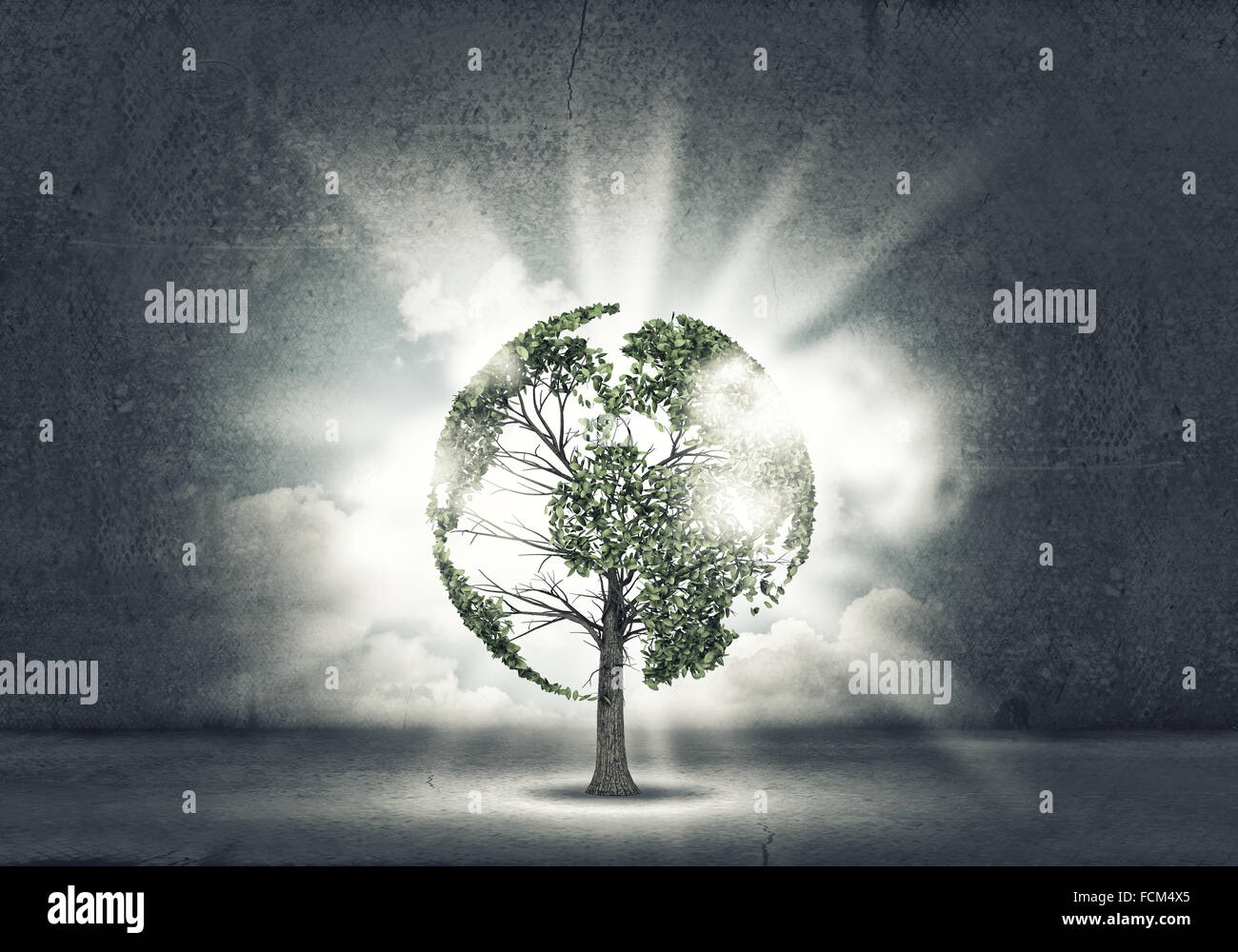 Green tree as a symbol of environmental protection Stock Photo - Alamy