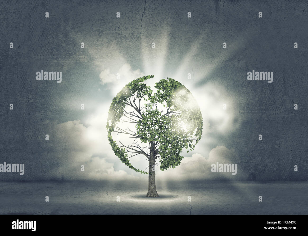 Green tree as a symbol of environmental protection Stock Photo - Alamy