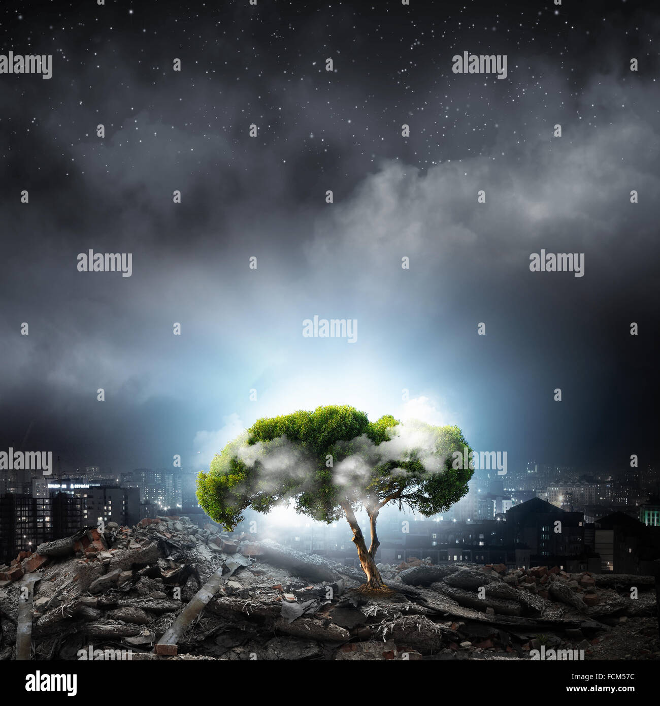 Green tree as a symbol of environmental protection Stock Photo - Alamy