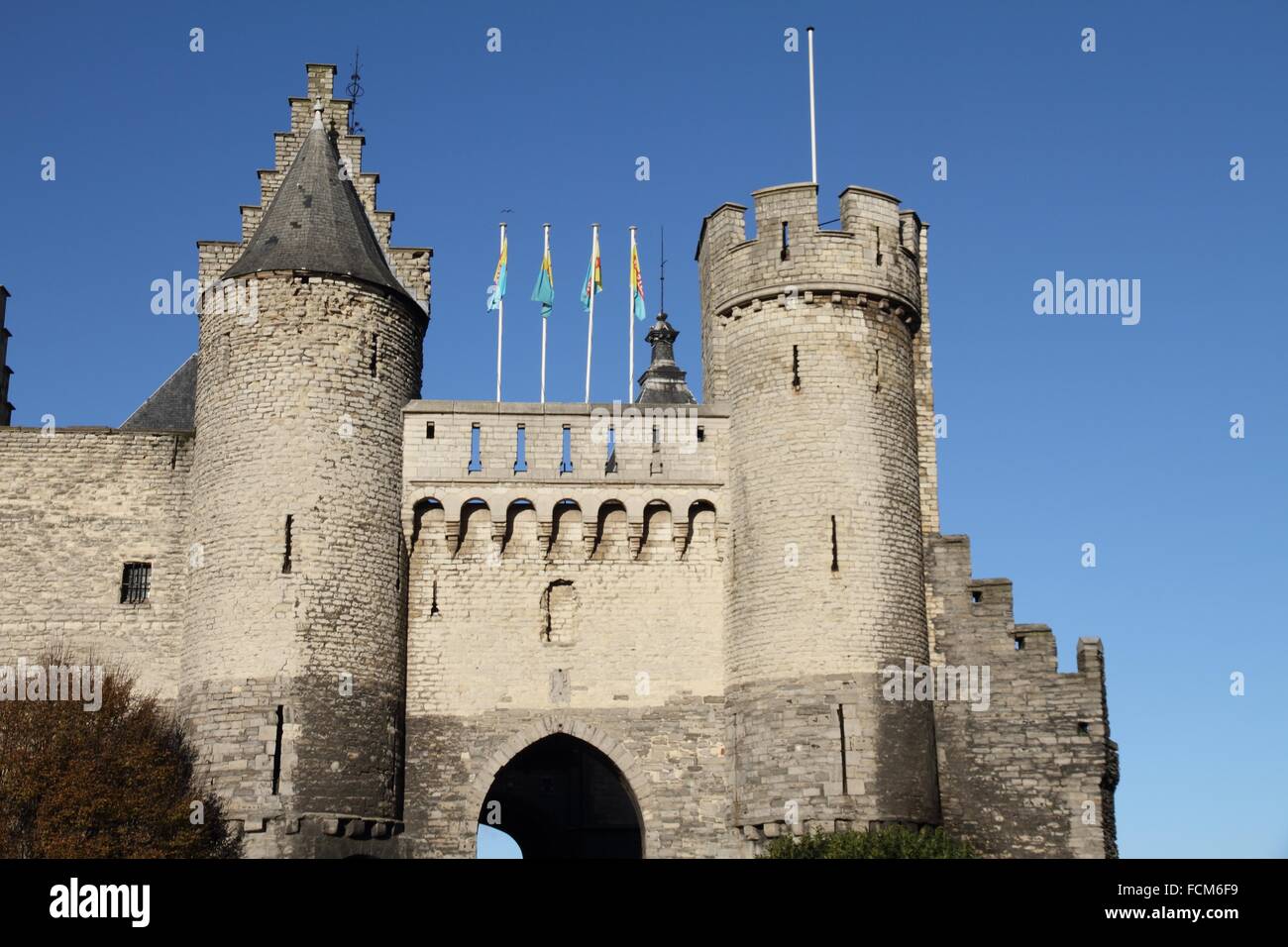 The castle AKA Steen (stone) along the Scheldt River in Antwerpen ...