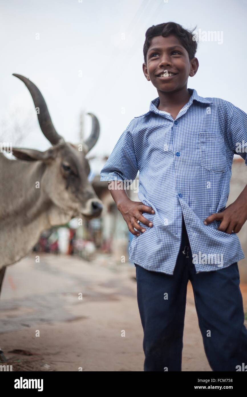 Indian cow boy hi-res stock photography and images - Alamy