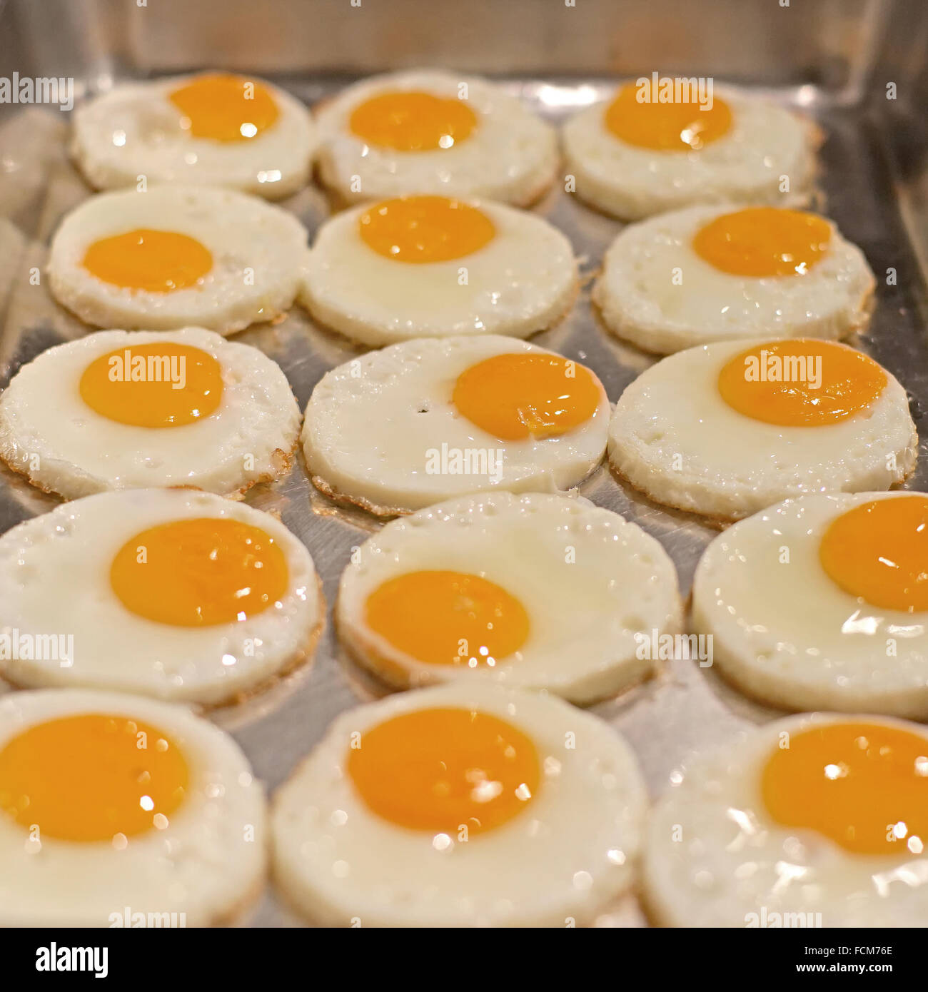 fried egg for breakfast meal on buffet line Stock Photo - Alamy