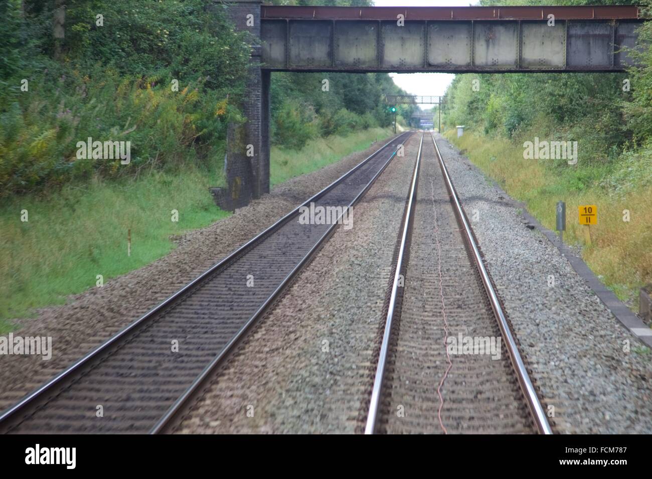 Rail tracks in England Stock Photo - Alamy
