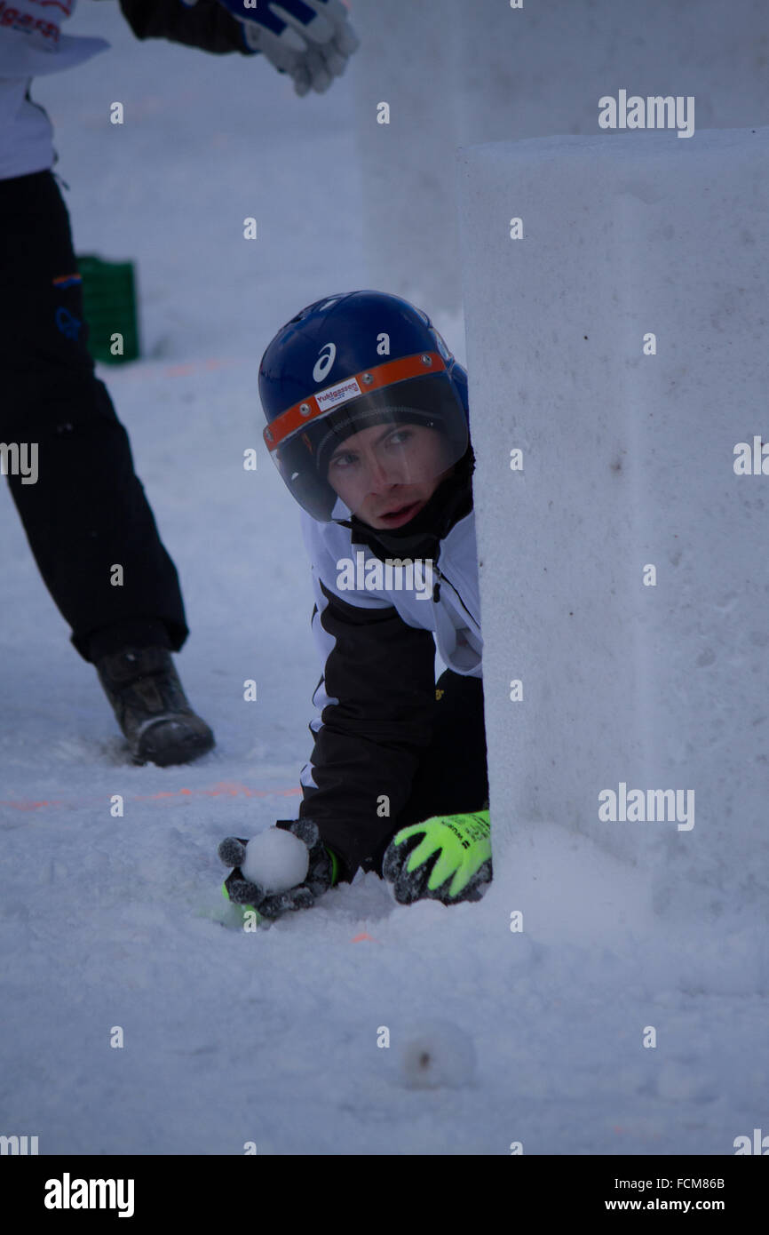 Vardø, Norway, March 21-22 2015. Action from the annual Yukigassen ...