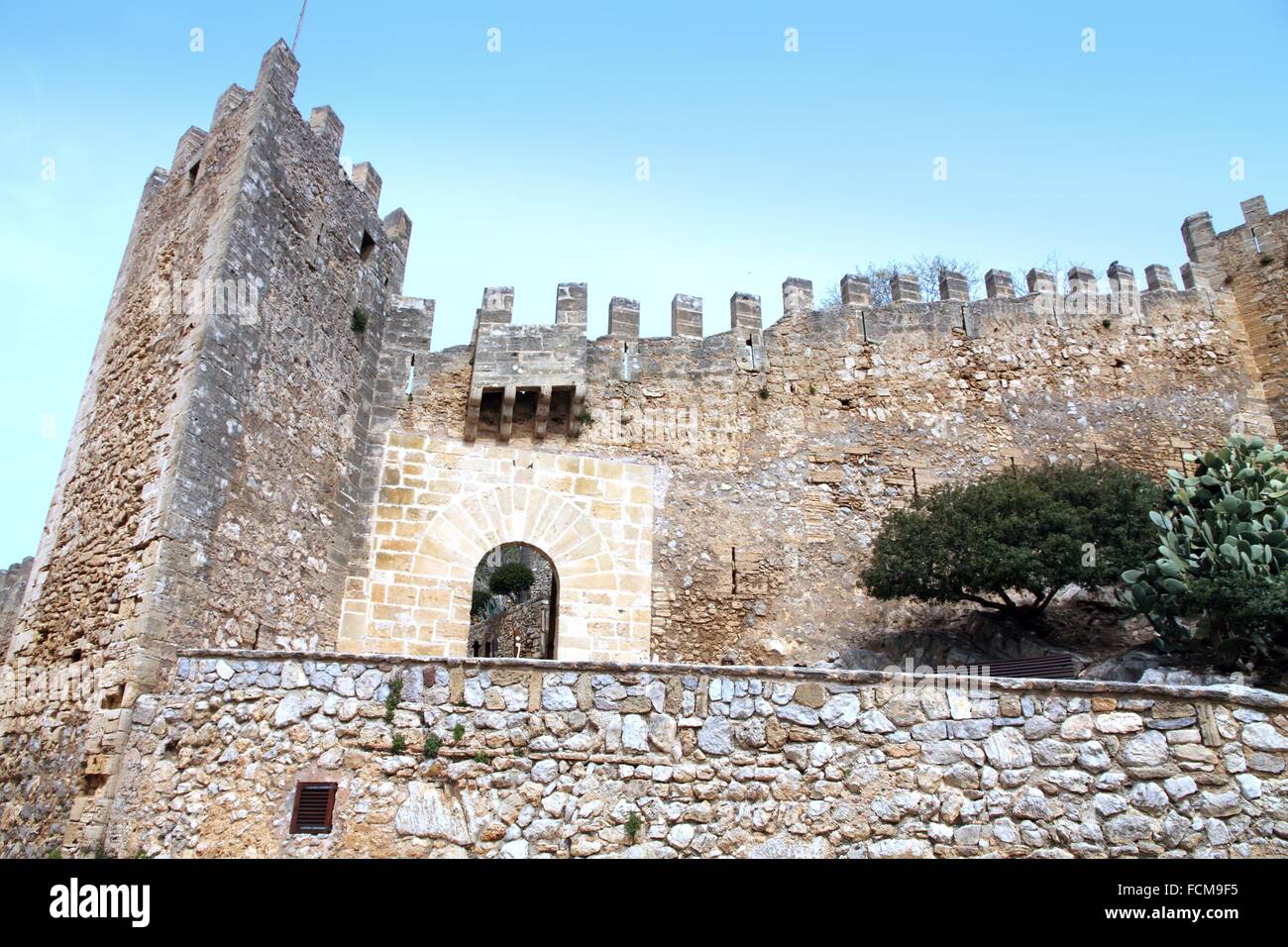 Fortification of Capdepera castle, Mallorca, Spain Stock Photo - Alamy