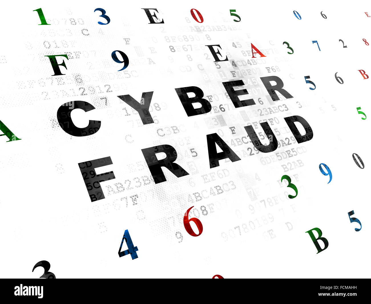 Privacy concept: Cyber Fraud on Digital background Stock Photo - Alamy