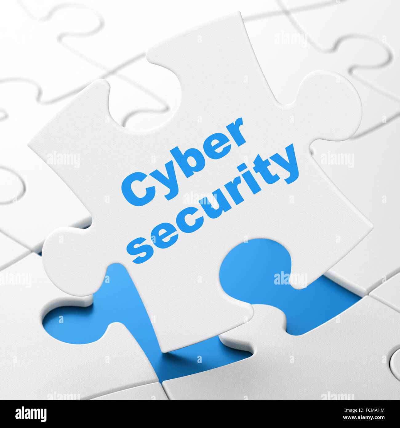 Privacy concept: Cyber Security on puzzle background Stock Photo - Alamy