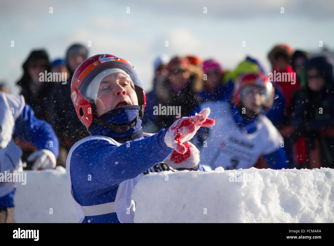 Vardø, Norway, March 21-22 2015. Action from the annual Yukigassen ...