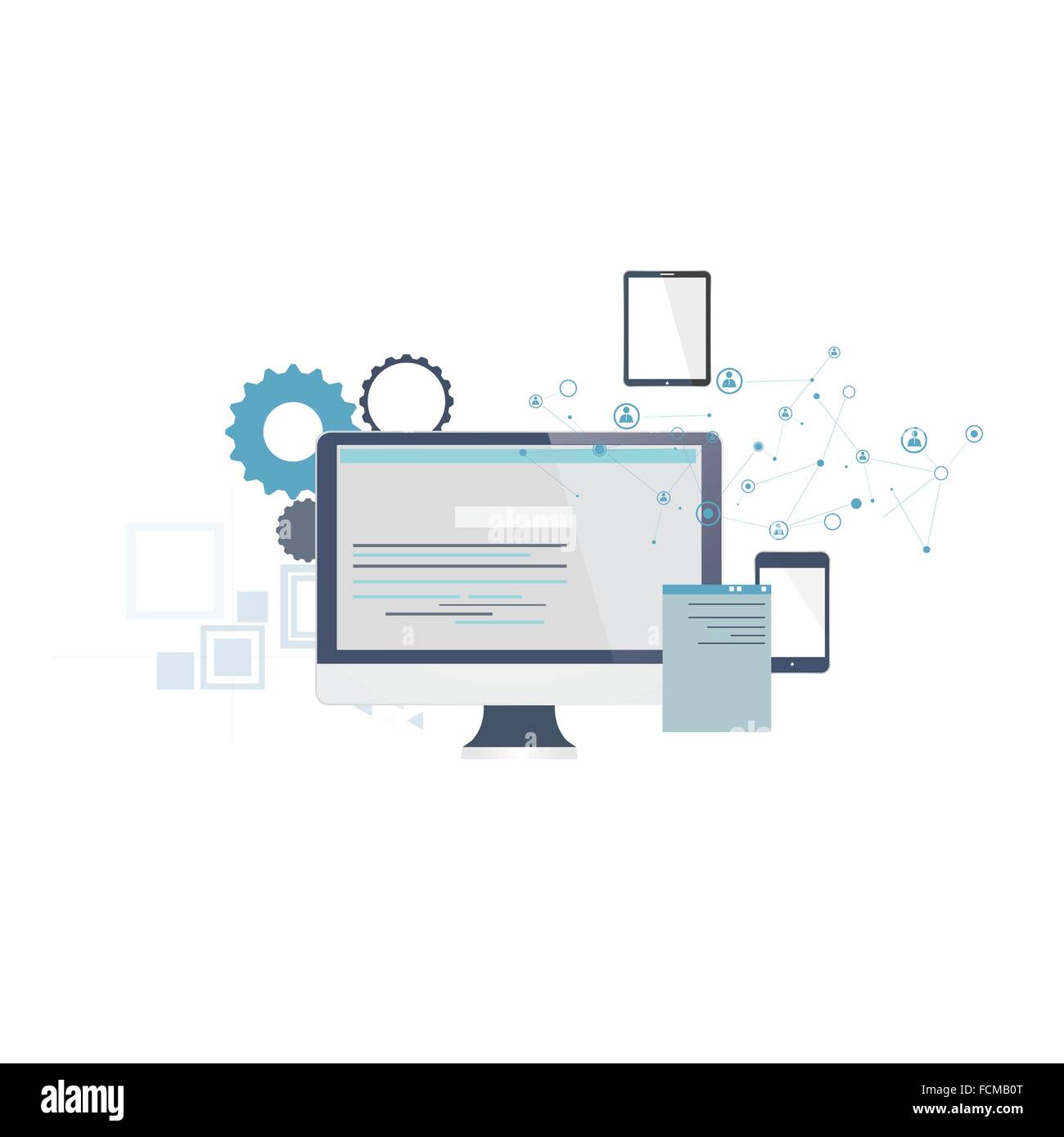 Communications and computers Stock Vector Images - Alamy