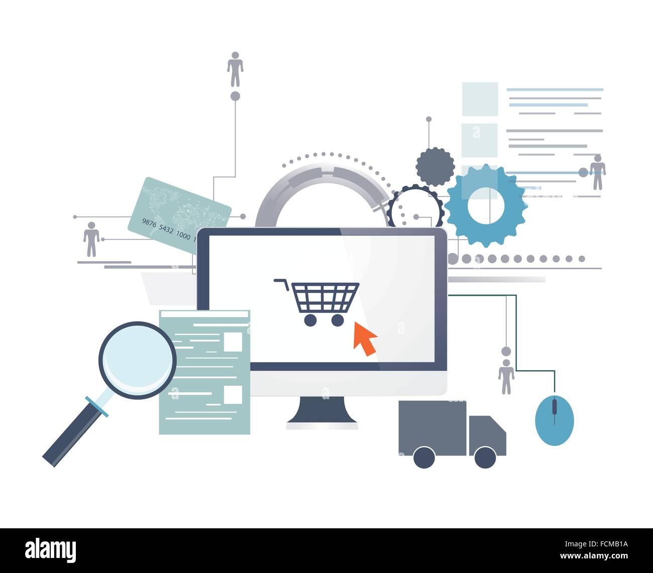 Shopping money online vector Stock Vector Images - Alamy