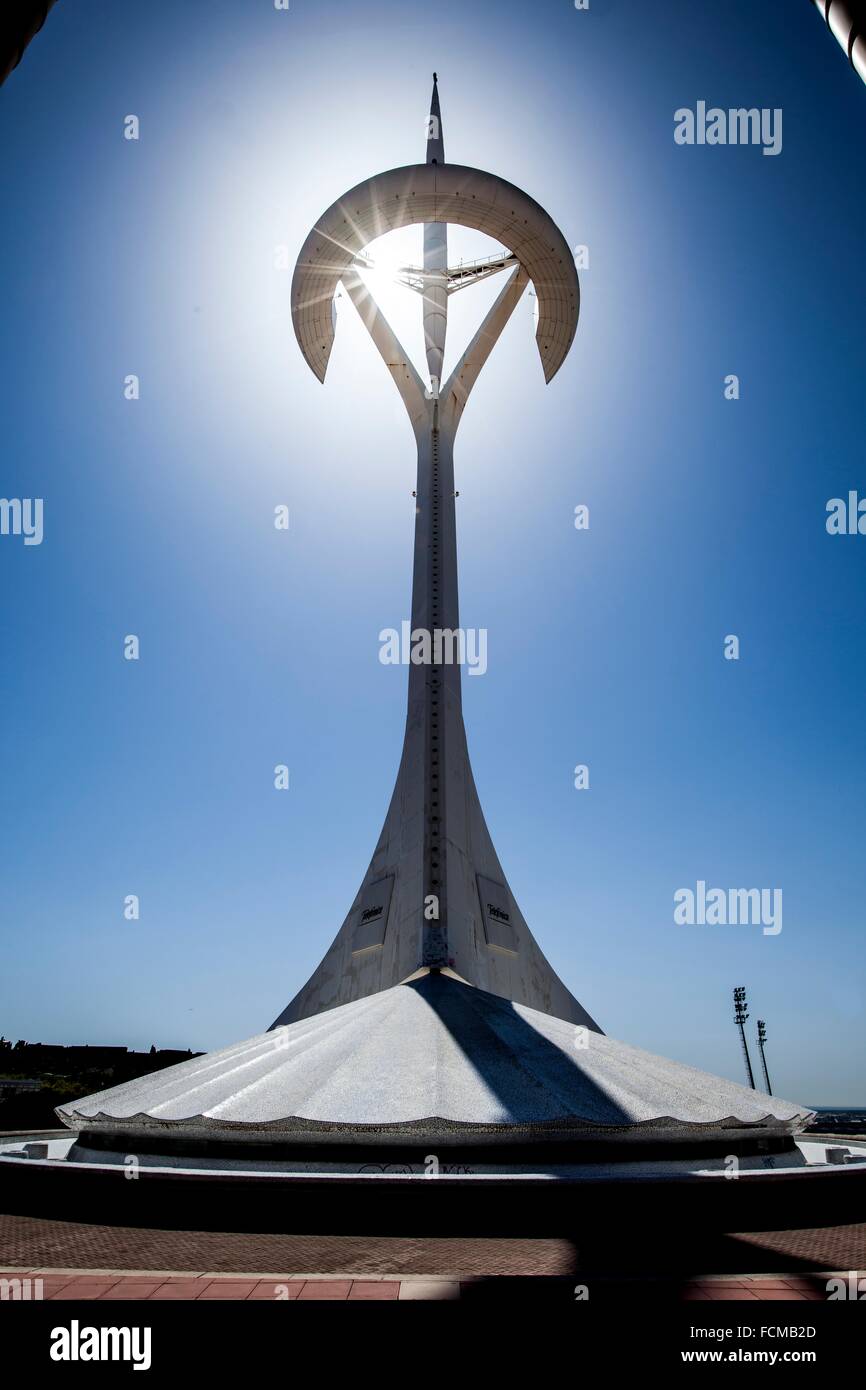 Olympic flame olympic stadium barcelona hi-res stock photography and ...