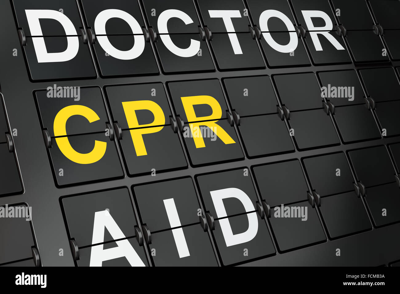 Healthcare concept: CPR on airport board background Stock Photo - Alamy