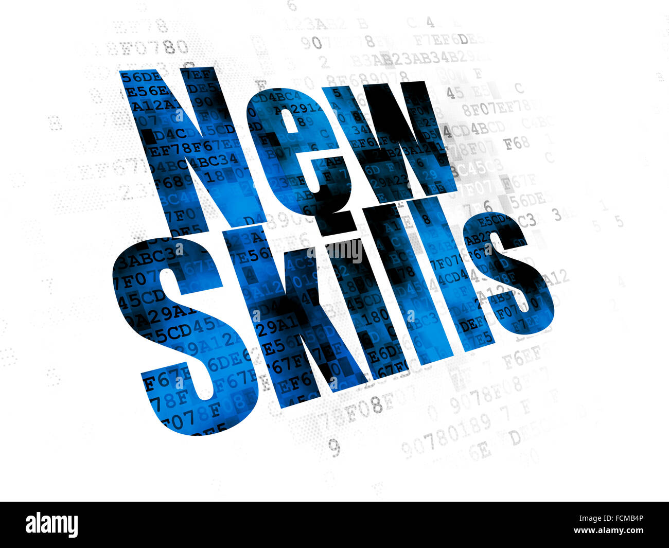 Learning concept: New Skills on Digital background Stock Photo - Alamy