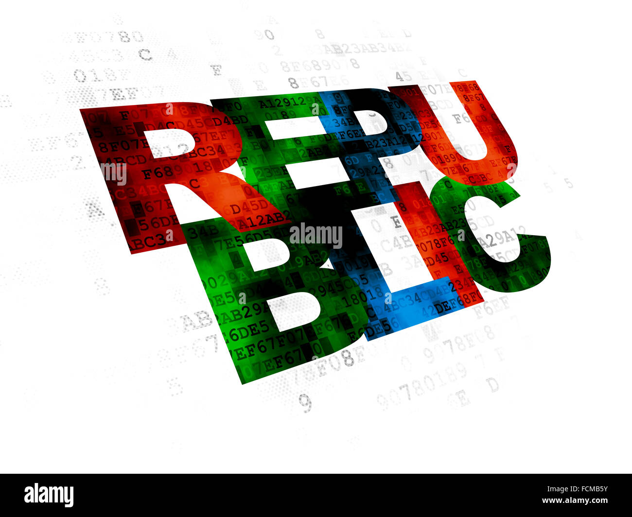 Politics concept: Republic on Digital background Stock Photo - Alamy