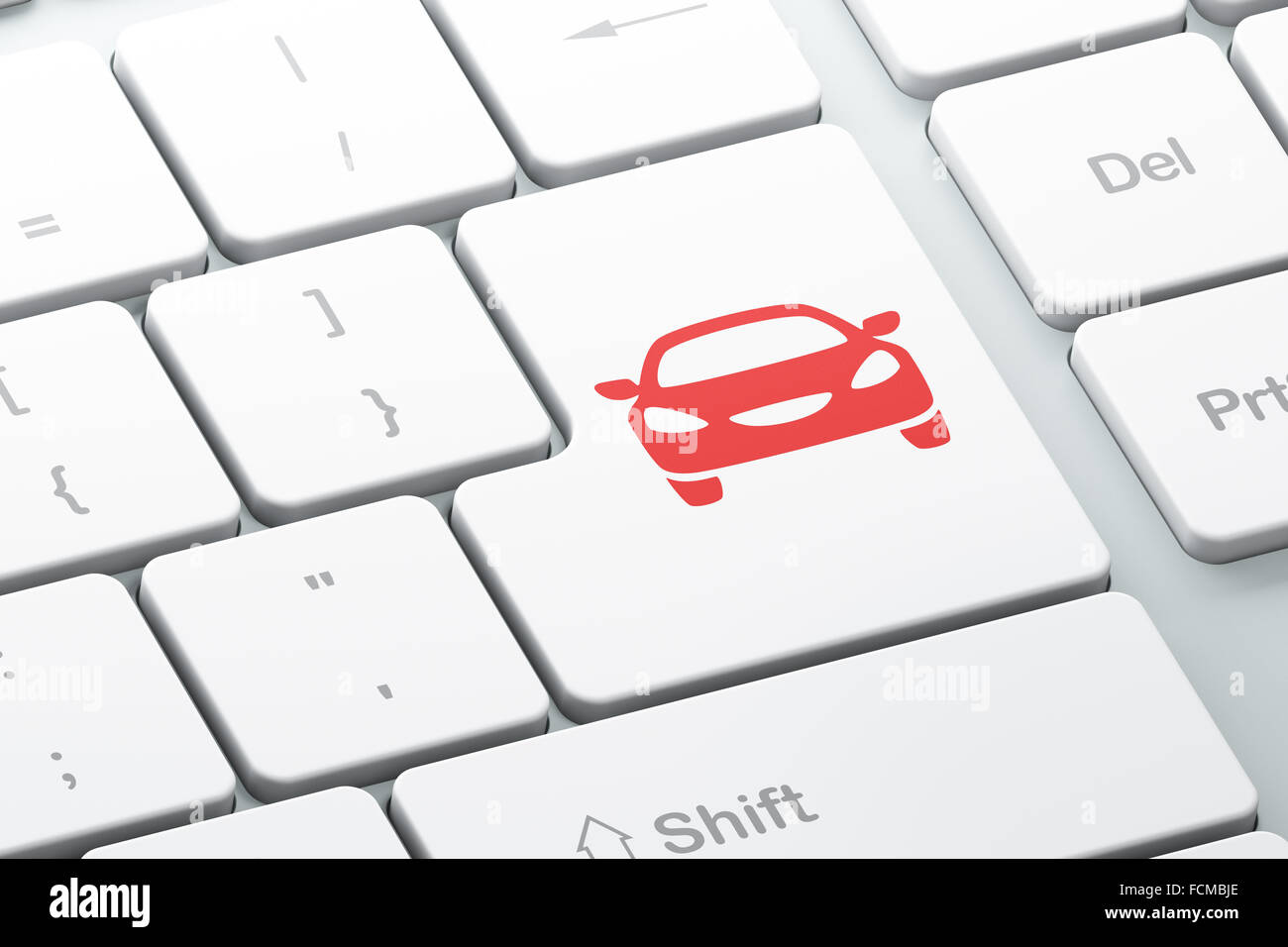 Travel concept: Car on computer keyboard background Stock Photo - Alamy