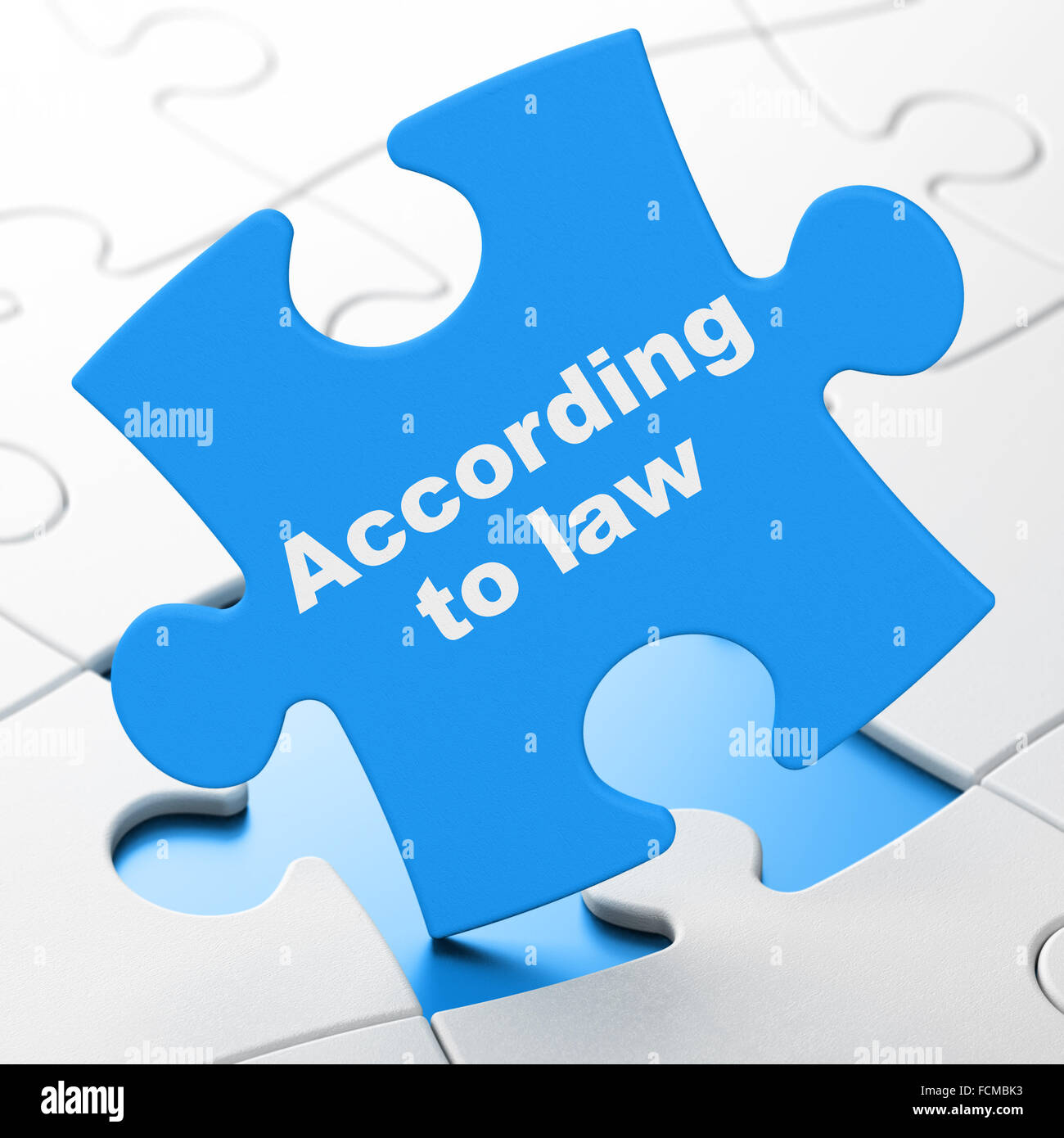 Law concept: According To Law on puzzle background Stock Photo - Alamy