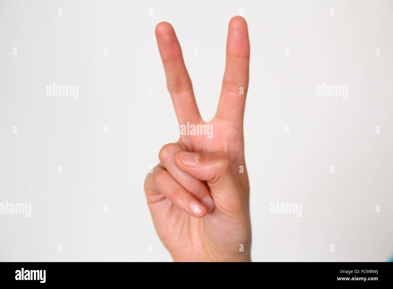 Fingers number two hi-res stock photography and images - Alamy
