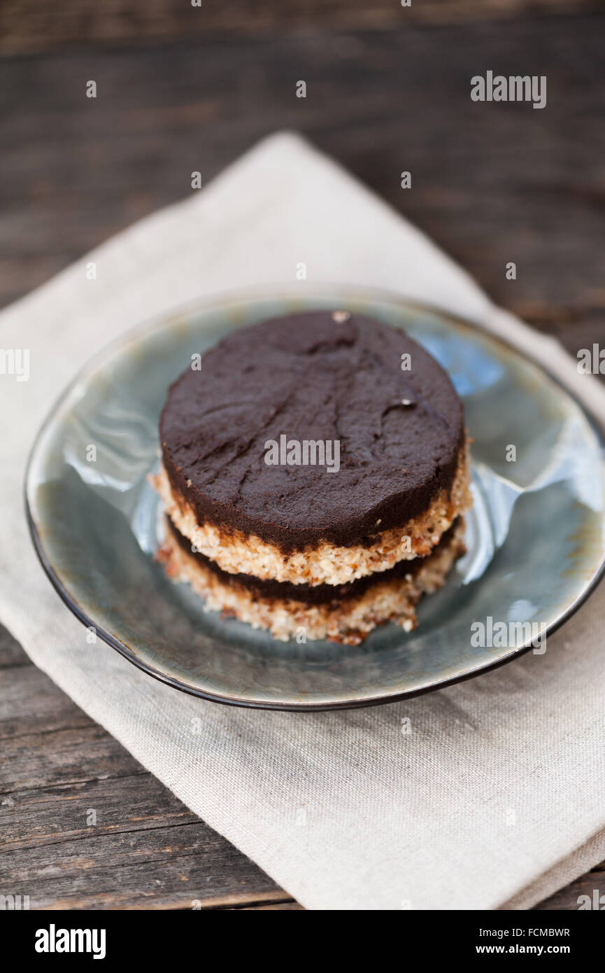 Raw vegan chocolate cake Stock Photo - Alamy