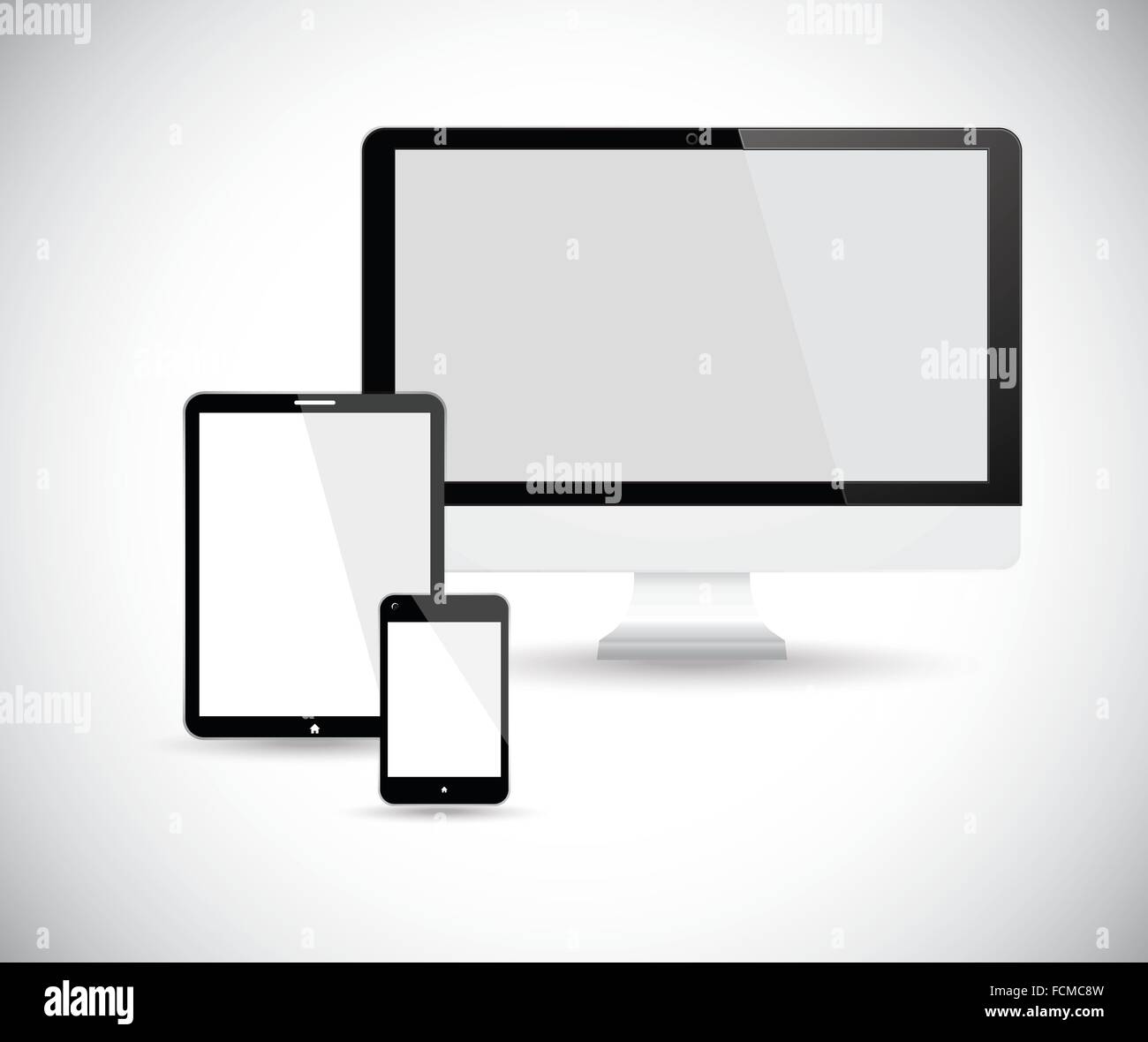 Laptop white screen icon Stock Vector Images - Alamy