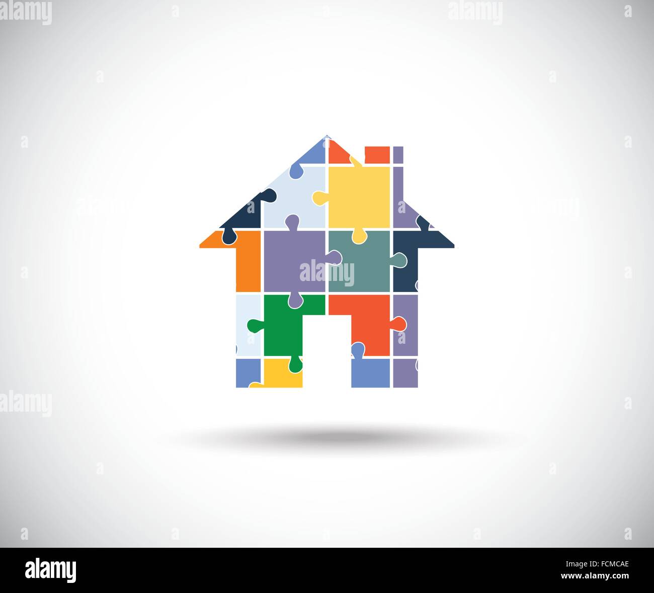 Blue yellow abstract house Stock Vector Images - Alamy